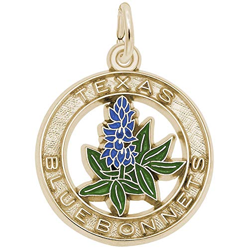 Rembrandt Charms 925 Sterling Silver Texas Bluebonnets Charm Pendant