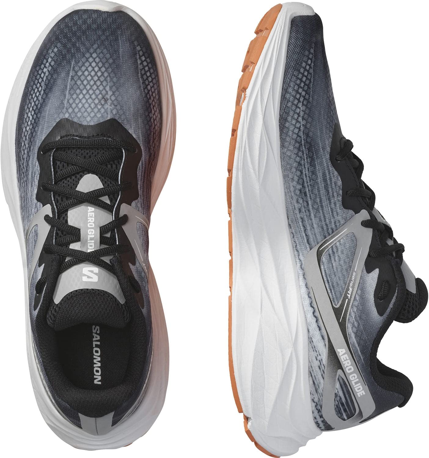 Salomon L4721080012 AERO Glide Black/Alloy/Coral Gold 12 Men's