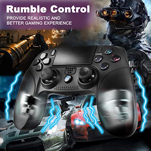 Wireless Controller,Classic Black Game Controller for PS4/Slim/Pro with Dual Vibration Game Joystick/Analog Sticks/6-Axis Motion Glass Jar Soap Dispenser - Silver Liquid Pump for Bathroom & Kitchen - Rust Proof Stainless Steel