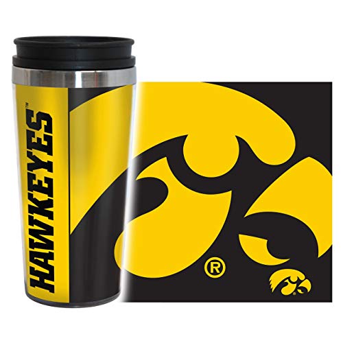 NCAA Iowa Hawkeyes Hype Full Wrap Travel Tumbler, 14-Ounce