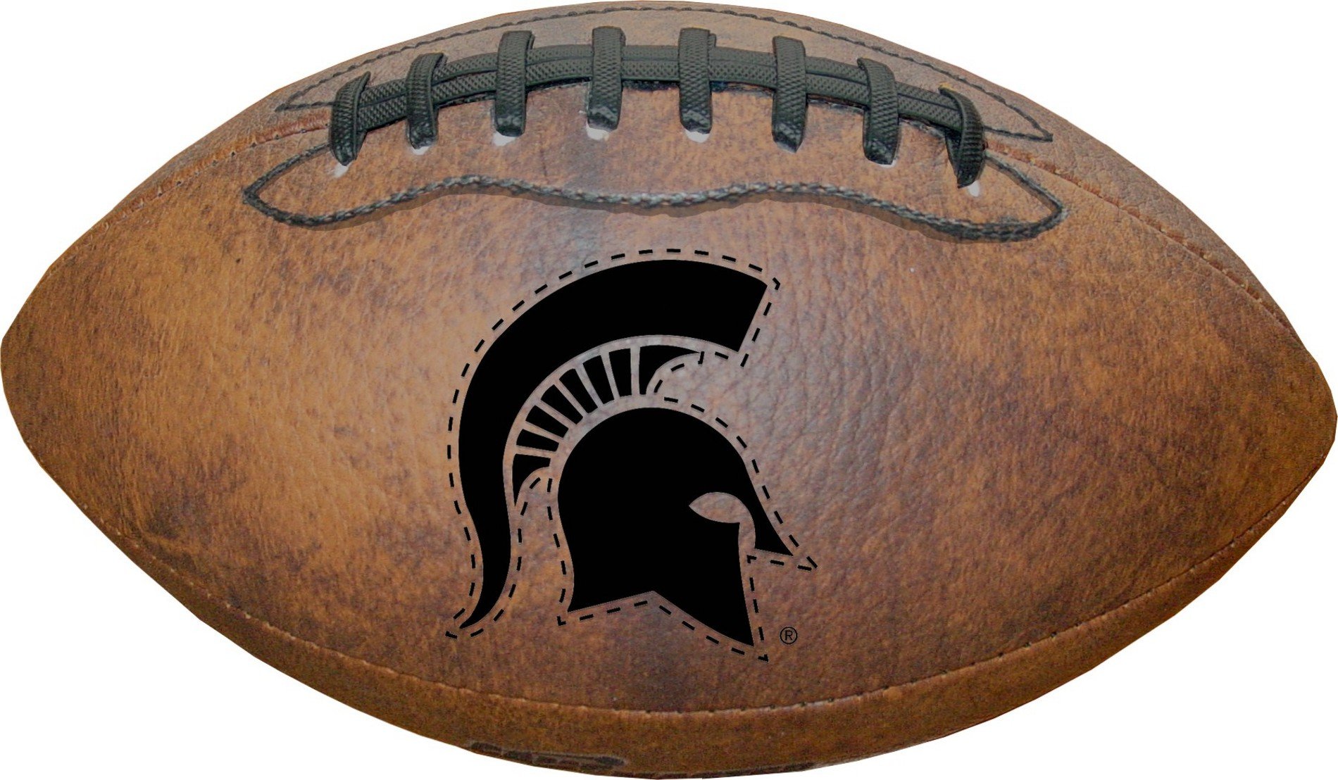 NCAA Michigan State Spartans Vintage Throwback Football, 9-Inches