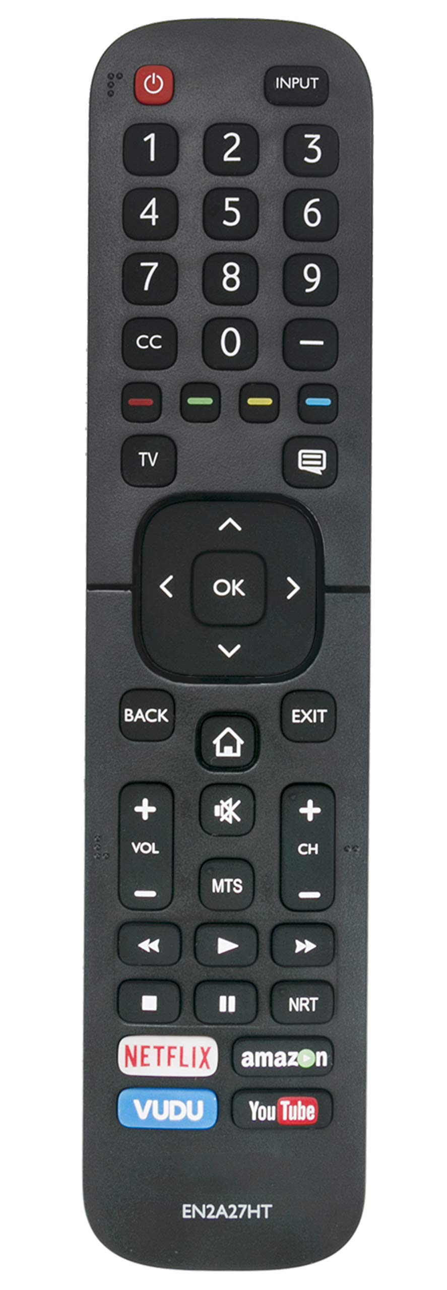 New EN2A27HT Replace Remote fit for HISENSE SMART TV 32H5D 39H5D 40H5D 43H5D 43H6D 50H5D 55H5D 50H6D 55H6D 60DU6070 65H6D 50DU6070 55DU6070 H5 series H6 series 4K UHD HDR Smart TV 2017 MODEL