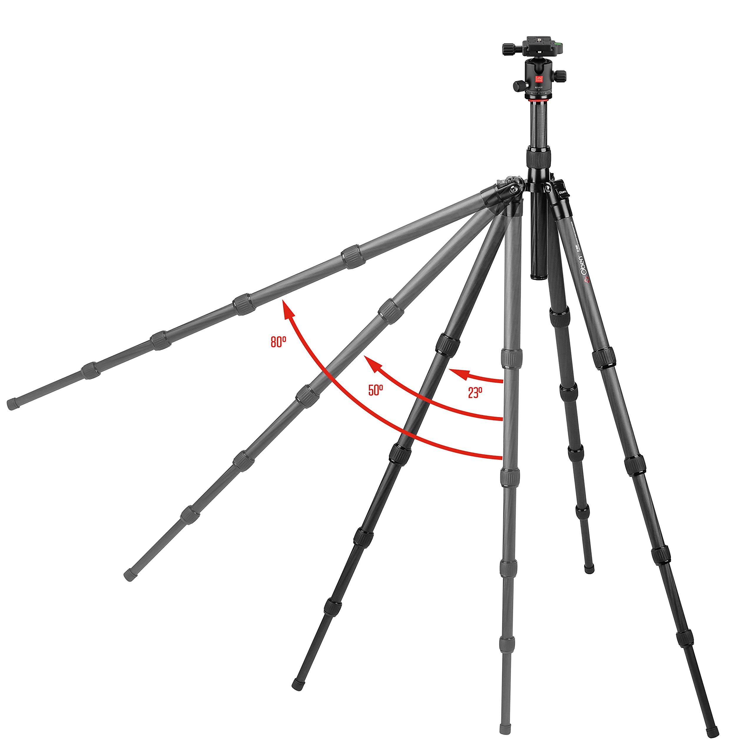 Oben CT-3565 Carbon Fiber Tripod and BZ-217T Triple-Action Ball Head
