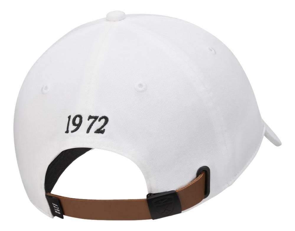 Nike Adult Heritage 86 Washed Strapback Adjustable Golf Hat Cap (White)