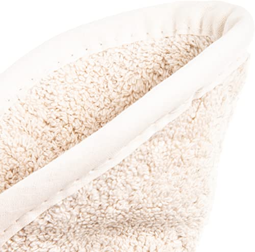 San Jamar Cotton Terry Cloth Round Potholders, 8 Inches, Tan, (Pack of 12), Medium
