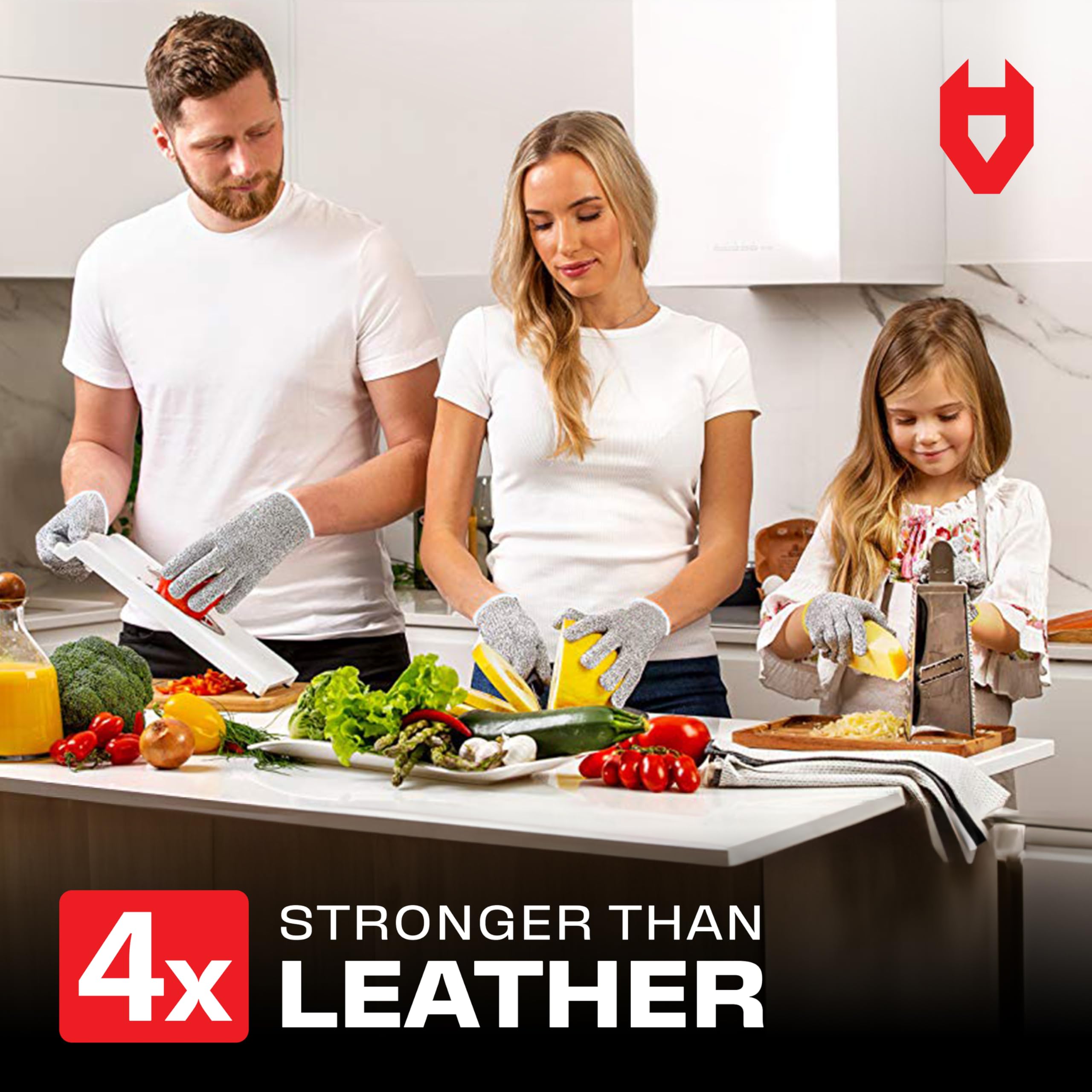 NoCry Premium Cut Resistant Gloves Food Grade β Level 5 Protection; Ambidextrous; Machine Washable; Superior Comfort and Dexterity; Lightweight Protective Gloves; Complimentary eBook