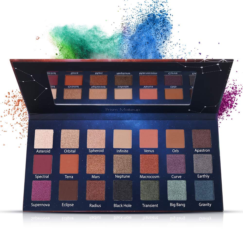 Prism Makeup 21 Colors Pigmented Eyeshadow Palette 6 Matte + 15 Shimmer Blendable Long Lasting Eye Shadow Palette Natural Colors Neutral Pigment Shadow Shimmers Make Up Cosmetics