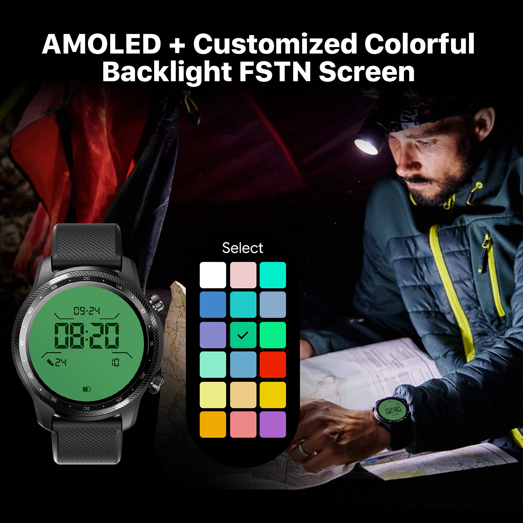 Ticwatch Pro 3 Ultra GPS Smartwatch Plus TicPods 2 Pro Plus Ice True Wireless Earbuds Bluetooth 5.0 Wear OS Smart Watch for Men Blood Oxygen IHB AFib Detection Fatigue Assessment NFC Mic Speaker