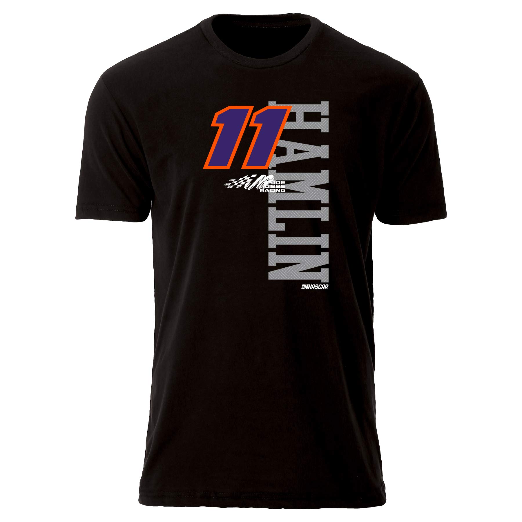 Ouray Sportswear NASCAR Sueded S/S Tee Denny Hamlin, Black/Vertical, Large