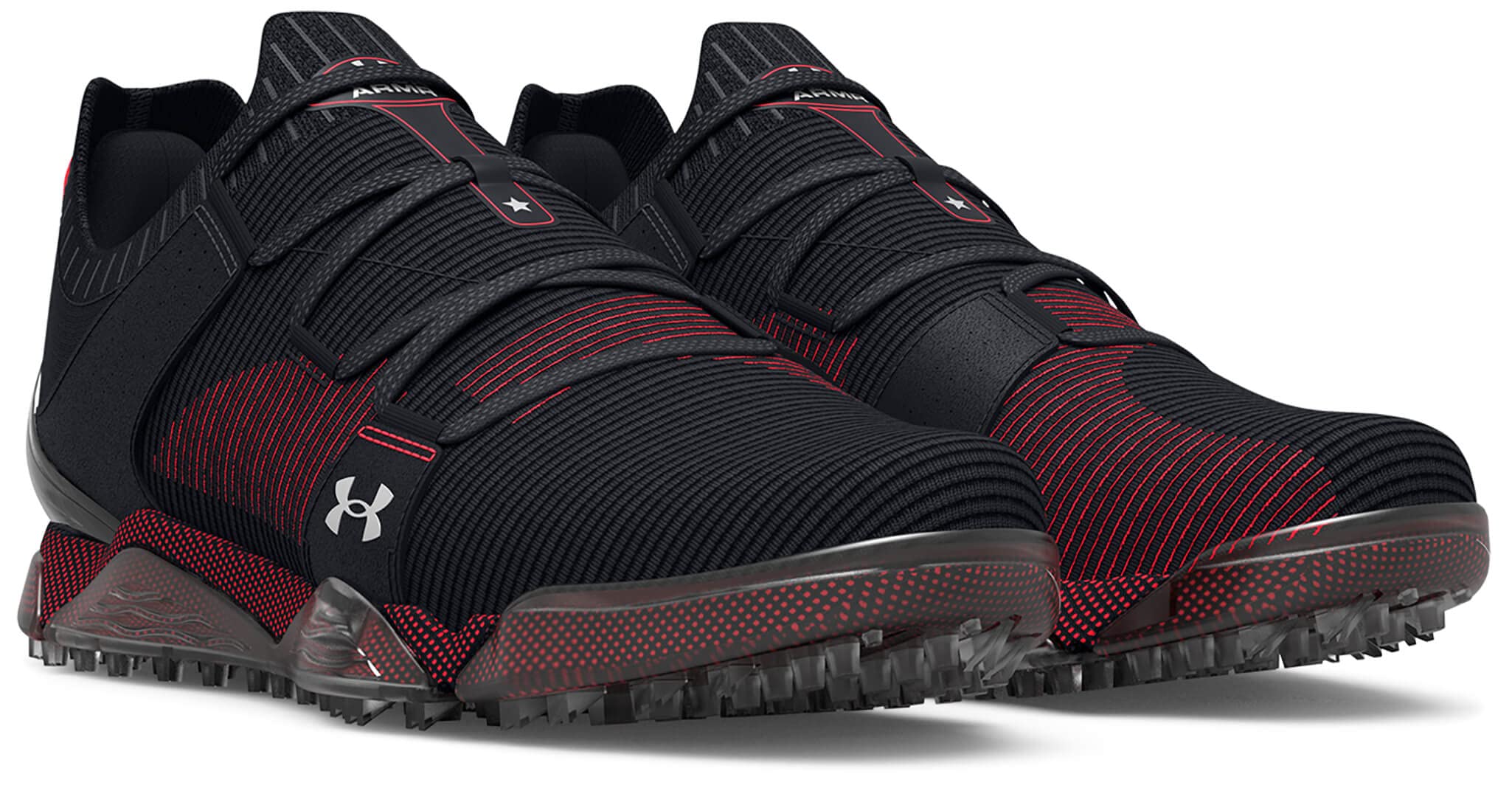 Under Armour Men's UA HOVR Tour Spikeless Golf Shoes - 3025069-001 - Black/Beta/Metallic Silver - 9