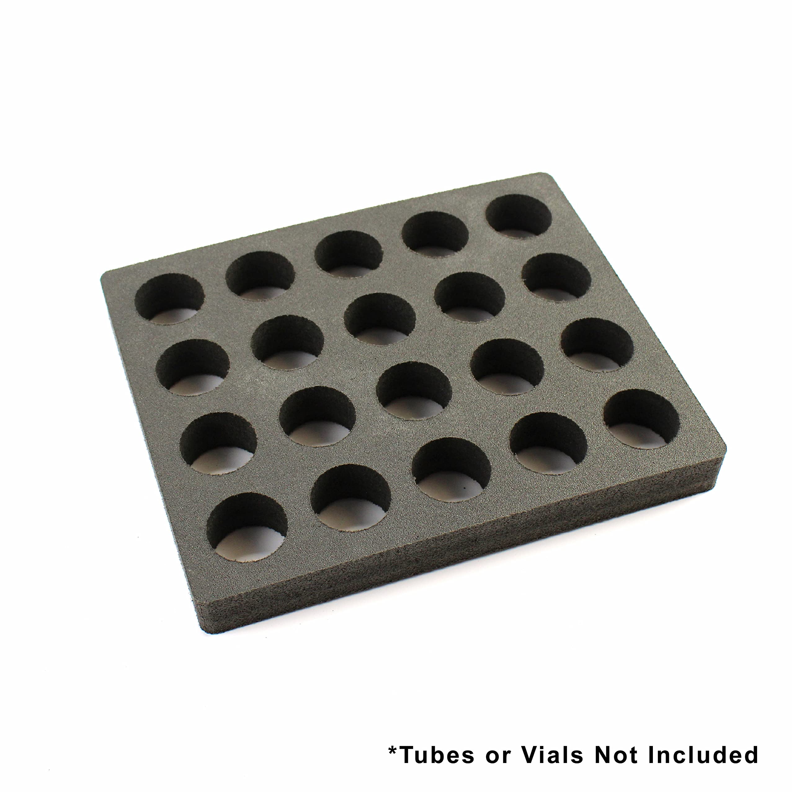 Polar Whale 4 Sample Vial Floating Racks Durable Black Foam Storage Holder Organizer Stand Transport Holds 20 Sampling Vials Fits 3 Oz 90ml 37mm Diameter