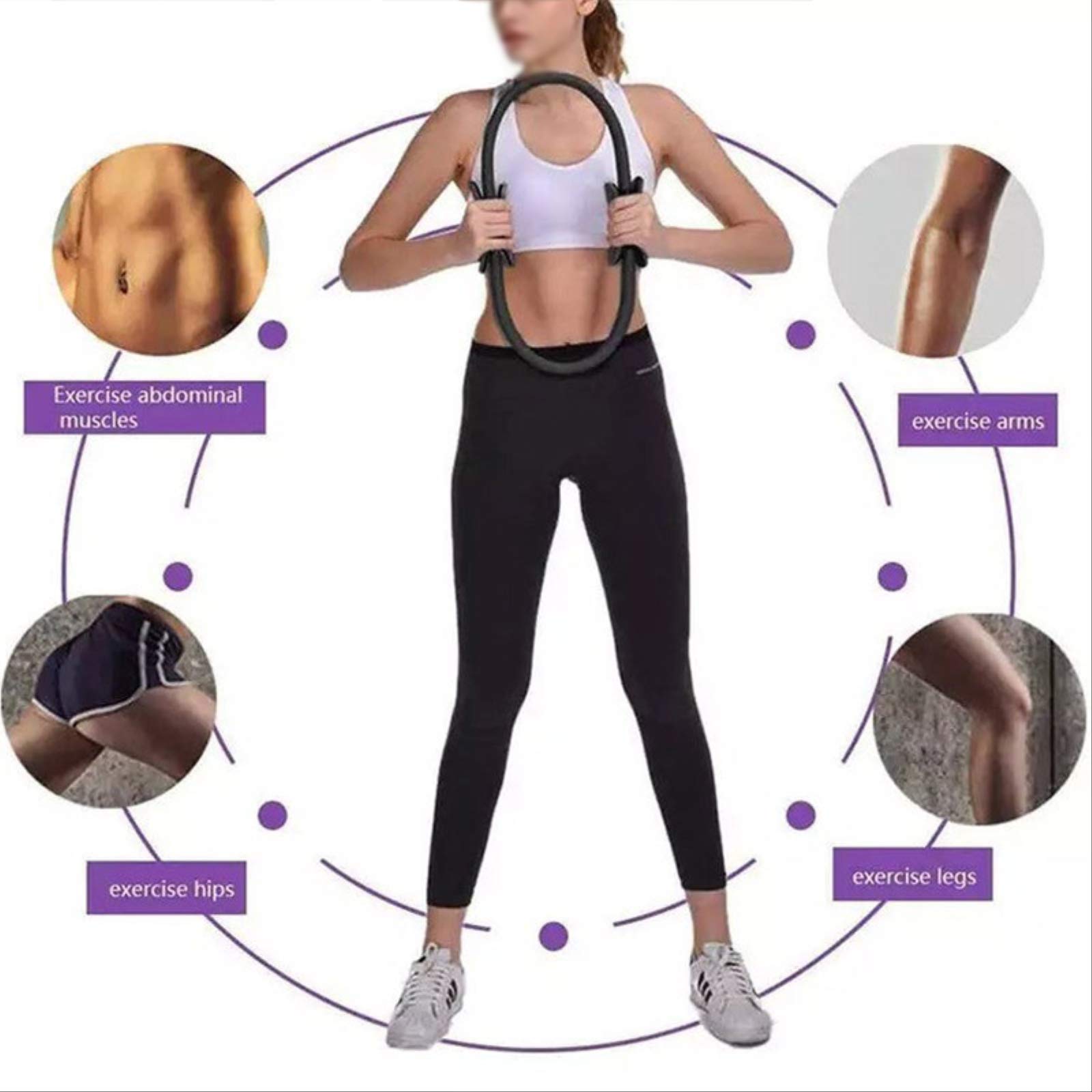 Sunfaye Yoga Ring Pilates Exercise Ring Body Sculpting Gym Exercise Pilates Accessories Yoga Ring Resistance Ring