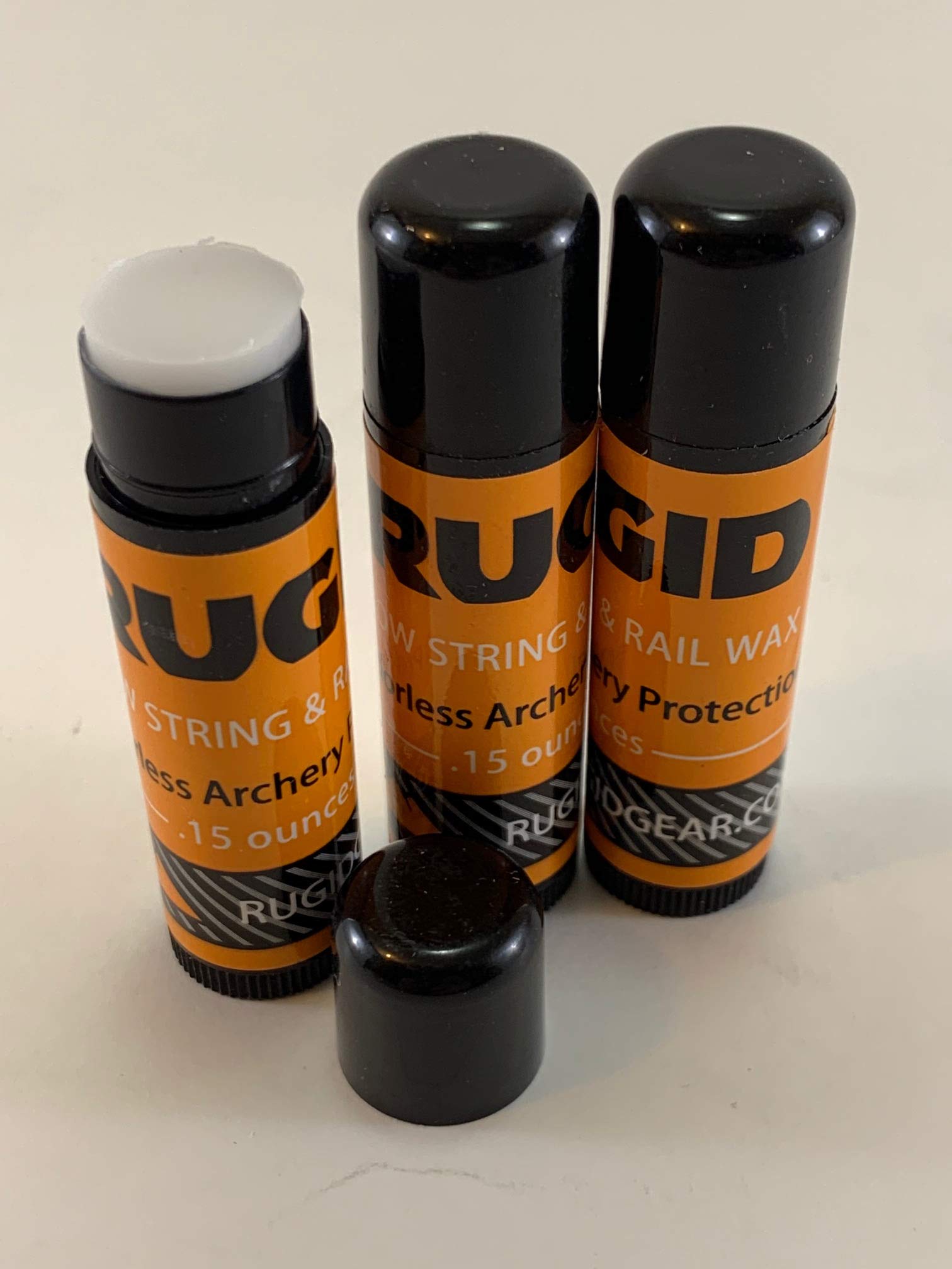 RUGID Compound, Recurve, Traditional Bow String and Crossbow Rail Wax, Lubricant & Conditioner - Cold Weather, Odorless Formula - 3-Pack .15 Ounce Tubes