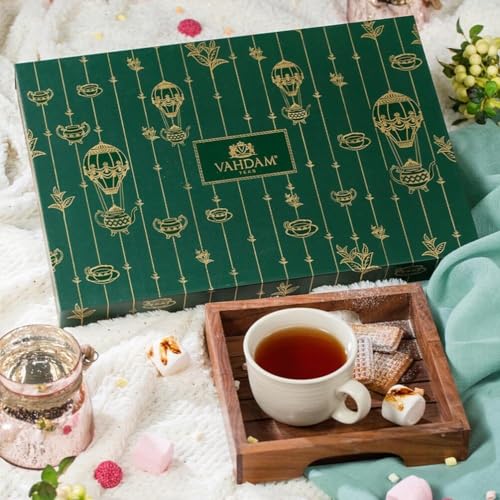 VAHDAM, Assorted Tea Sampler Set (7.06oz, 100+ Cups) 24 Varieties - Green Tea, Chai Tea, Herbal Tea, Black Tea | Premium Tea Gift Sets, Gluten Free & Non GMO | Gifts for Women & Men, Gifts for Him/Her