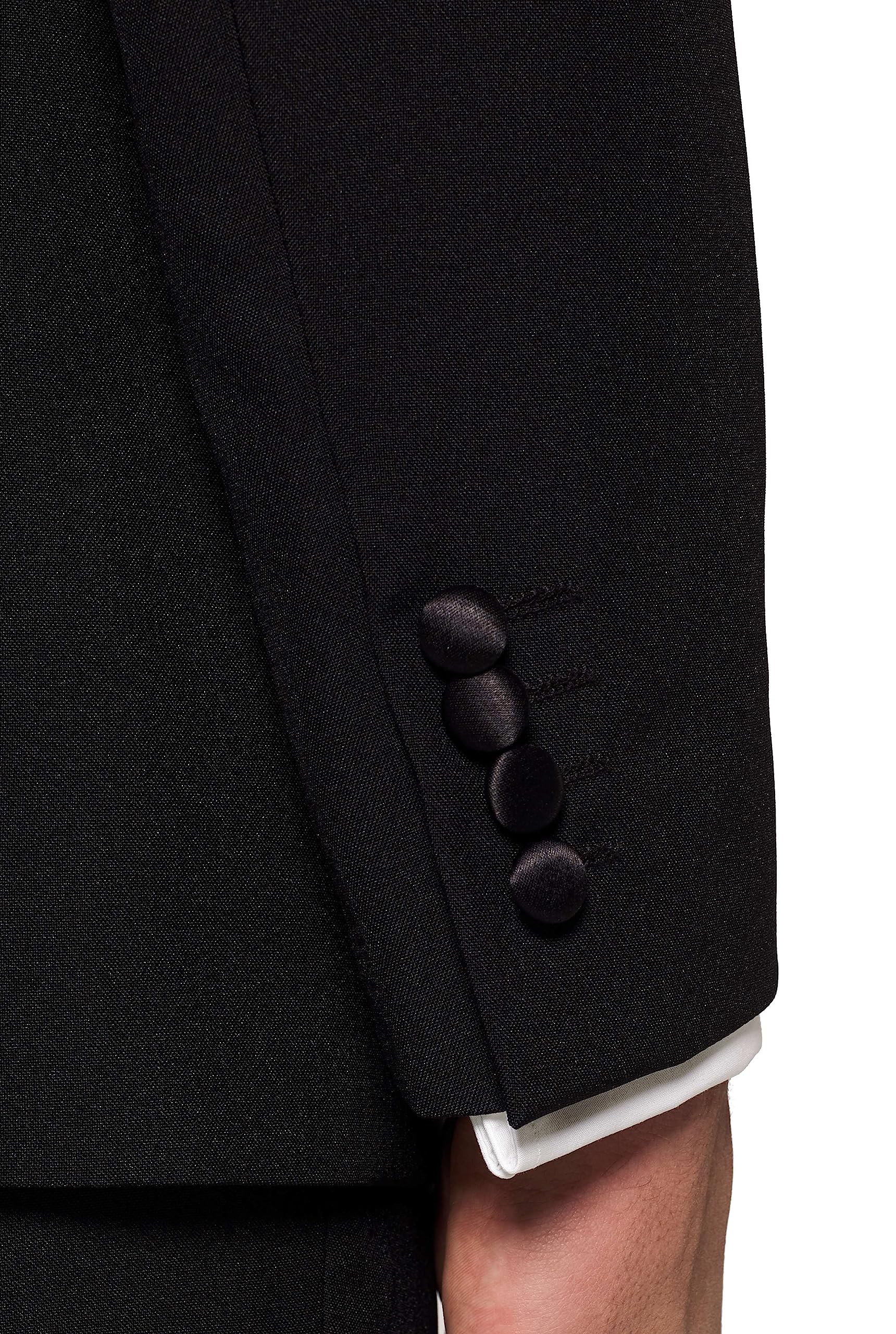 Opposuits Men's Formal Outfit - Premium Tuxedo Suit - Slim Fit - Black - includes Blazer, Pants and Bow Tie