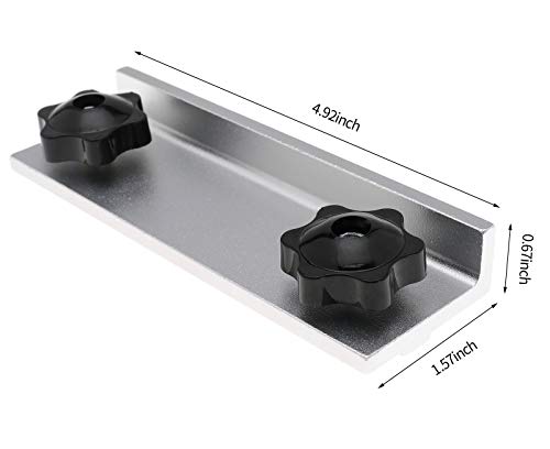 WoodWould Long Stop Kit with Knobs for 4 7 8 T Track System Woodworking Intersection Kit 2 Pack