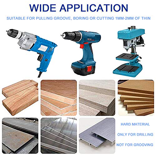Titanium Coated HSS Twist Drill Bits - 8Pcs 3-10mm Serrated Grooving Cutting Carpenter Side Cutting Tap Spiral Saw Drill Bit Woodworking Wood Metal Plastic Hole Holesaw Tool (8)