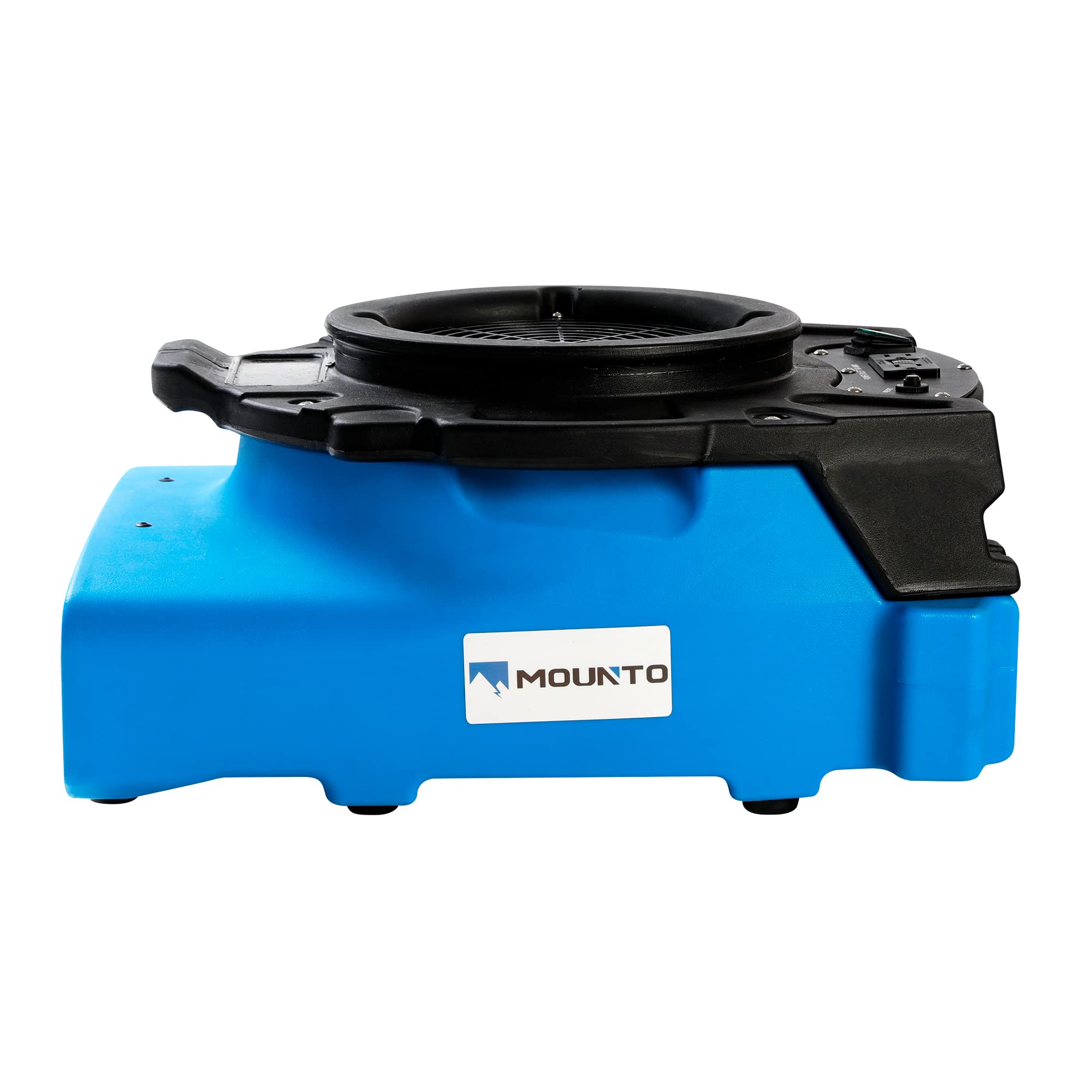 MOUNTO 1/4hp 1200cfm 2 Speed Low Profile Air Mover Floor Carpet Dryer Blower Fan for Water Damage Restoration