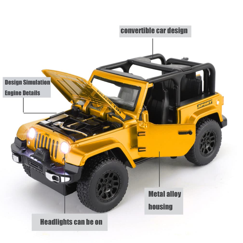 Toy Truck 1941 Wrangler 1/32 SUV Metal Toy Car for 3+ Year Old boy