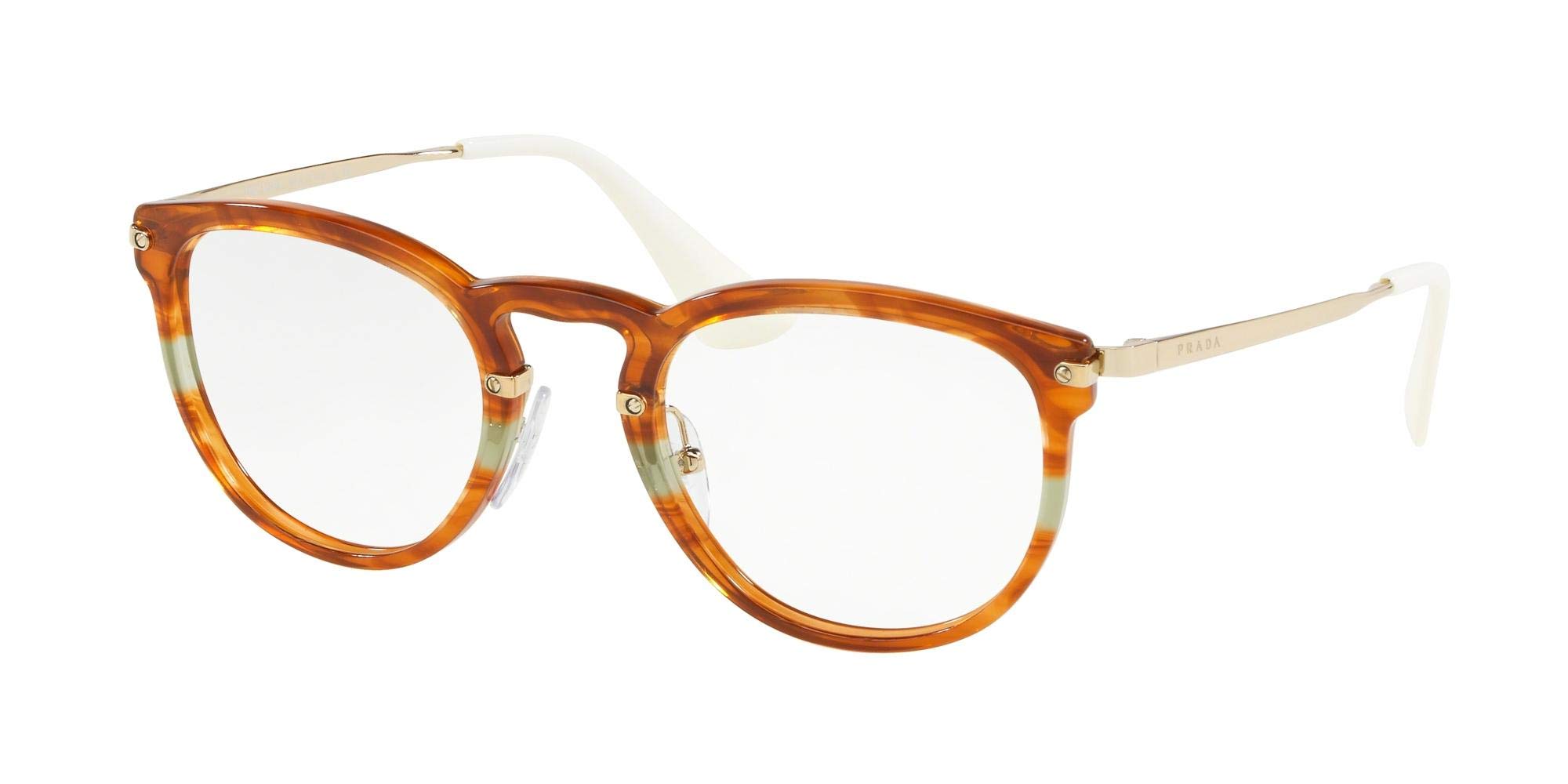 Prada 0PR 02VV Striped Brown Black One Size
