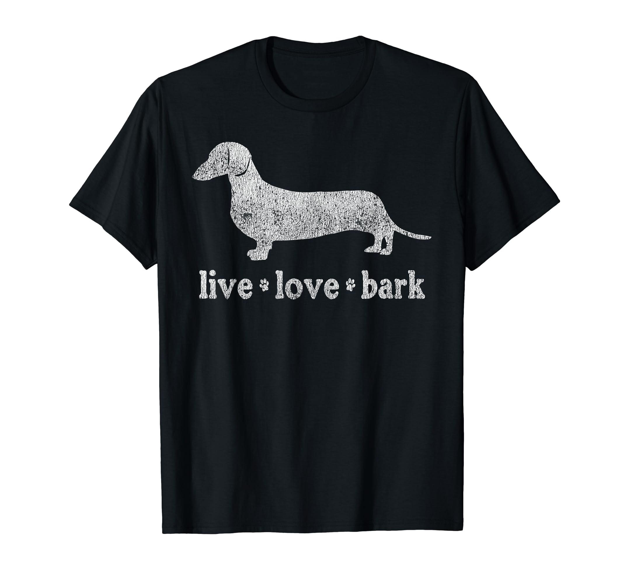 Retro Dachshund Live Love Bark T-Shirt