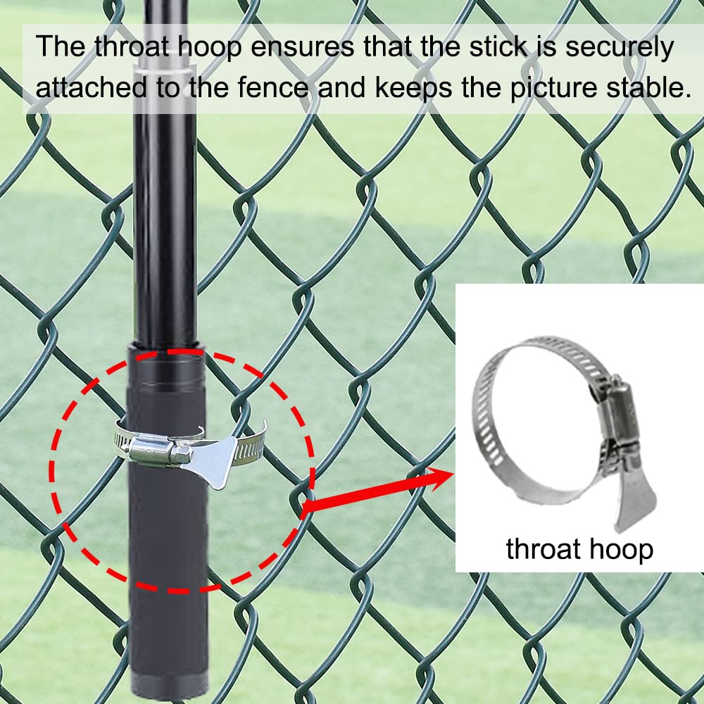 vgsion Backstop Camera Mount Cell Phone Fence Mount for iPhone, GoPro Hero 11, Mevo Start for Recording Baseball, Softball and Tennis Games