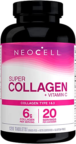 NeoCell Super Collagen Plus Vitamin C, Skin, Hair and Nails Supplement, Includes Antioxidants, Tablet, 120 Count, 1 Bottle