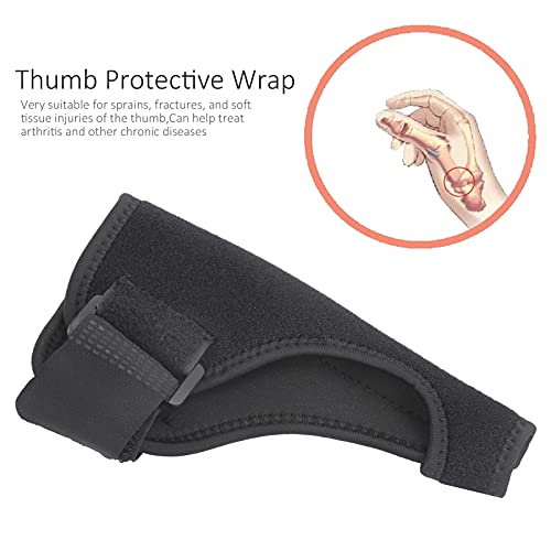 Thumb and Wrist Stabilizer Splint, Thumb Brace Black Adjustable Lightweight Breathable for Arthritis Soft Tissue Injuries of The Thumb
