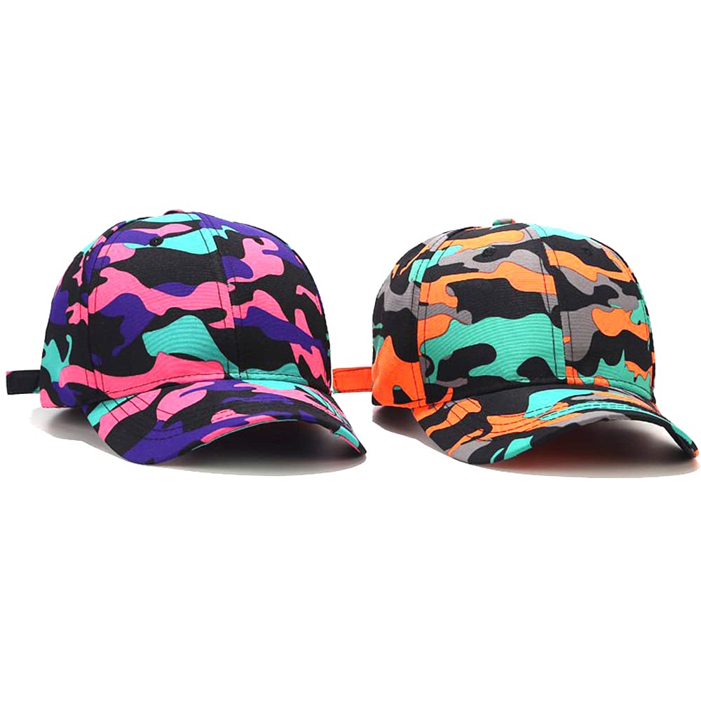 WILLBASIC Baseball Cap Hat | Mens Women Baseball Cap| Adjustable Hat Unstructured Soft Cotton Cap (Camouflage 1)