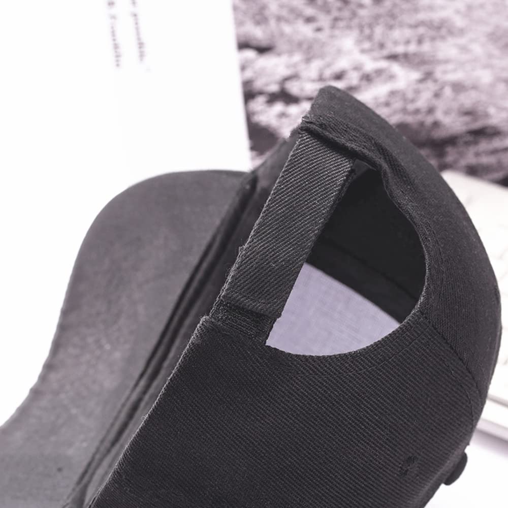 Unisex Adjustable Baseball Cap Golf Hat Cotton Cap Vintage Cotton Washed Blank Ball Cap for Men and Women (hat2-black Grey Khaki)