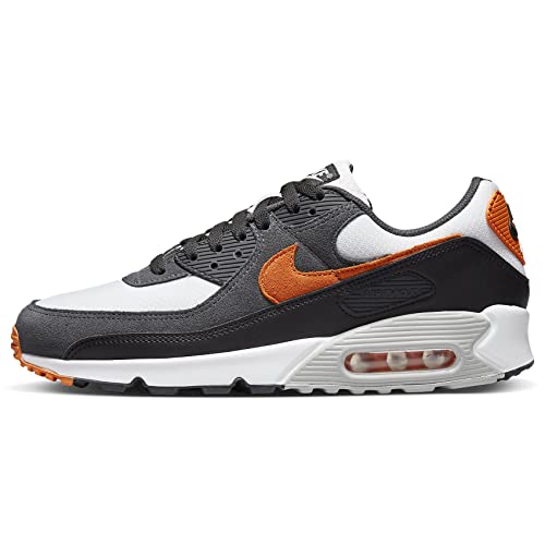 Nike Air Max 90 White/Black/Light Smoke Grey/Starfish DM0029-101 Men's Shoes (us_Footwear_Size_System, Adult, Men, Numeric, Medium, Numeric_9_Point_5)