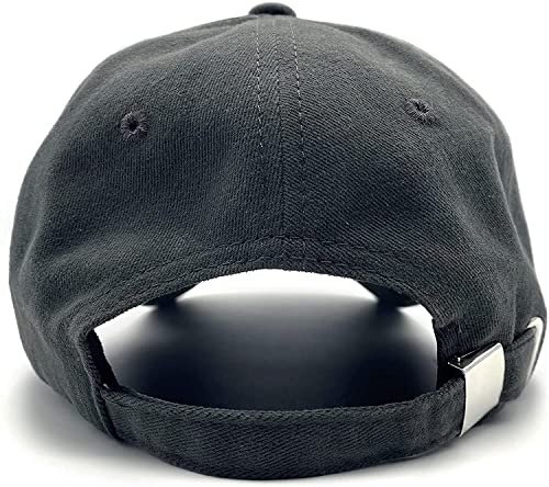 Unisex Baseball Cap Dad Hat Vintage Washed Distressed Cotton Adjustable Rose Embroidered Hat Grey,One Size
