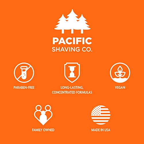 Pacific Shaving Company Caffeinated Shaving Cream - Caffeine, Shea Butter + Spearmint Antioxidant Shaving Cream - Clean Formula for a Hydrating, Redness Reducing + Irritation-Free Shave (7 Oz, 2 Pack)