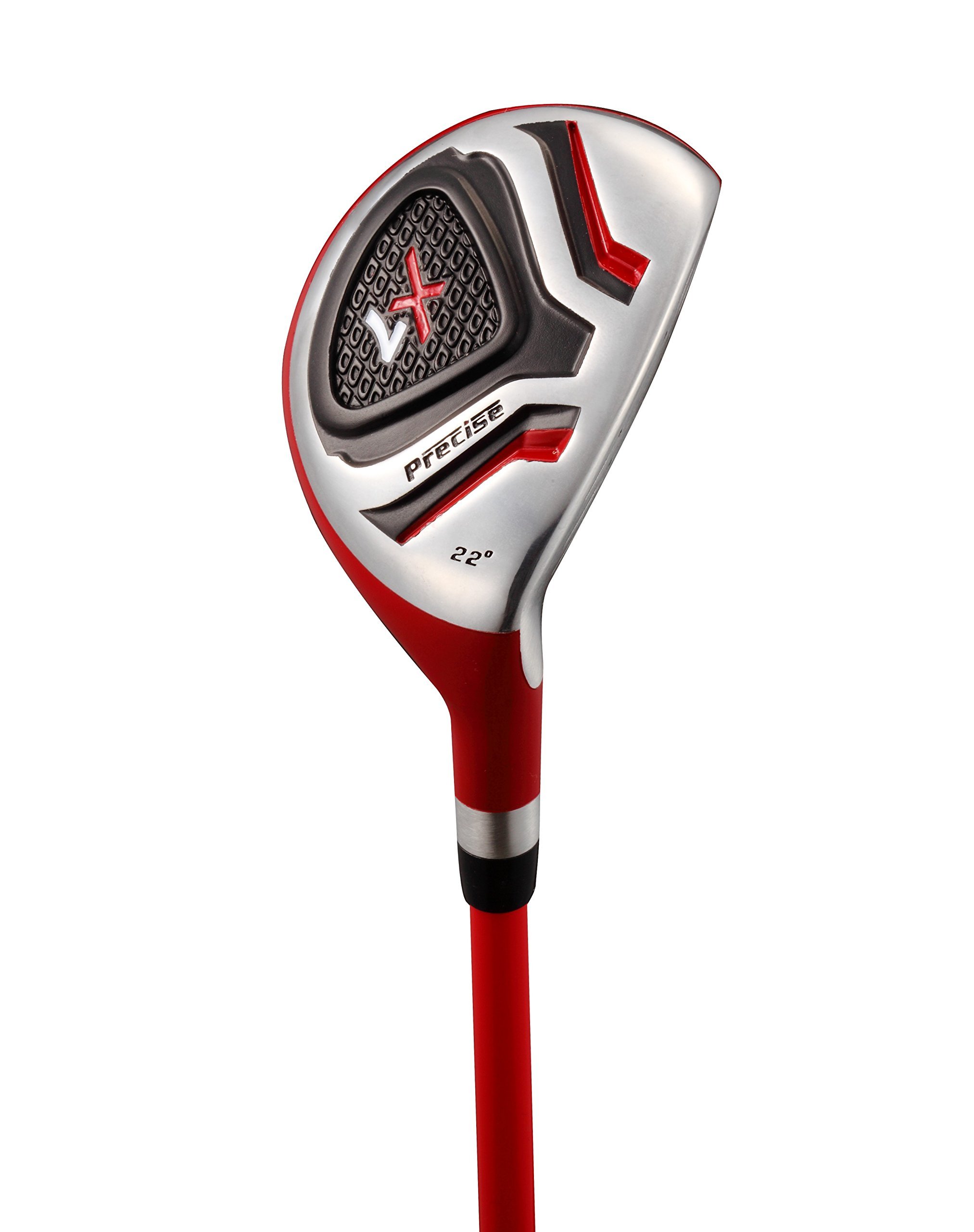 Precise X7 Junior Complete Golf Club Set for Children Kids - 3 Age Groups Boys & Girls - Right Hand & Left Hand! (Red Ages 6-8, Left Hand)