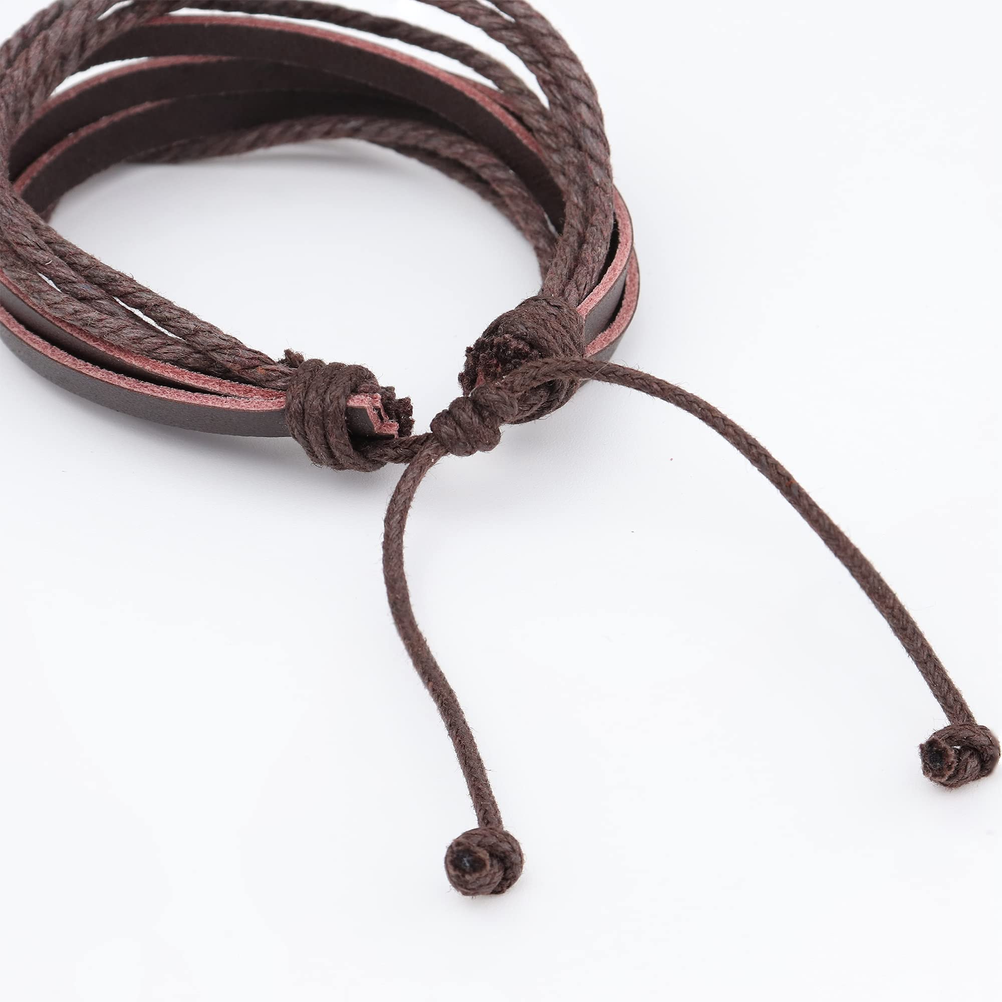 THUNARAZ 20-21Pcs Braided Bracelets for Men Women Ethnic Tribal Bracelets Boho Hemp String Strand Bracelet