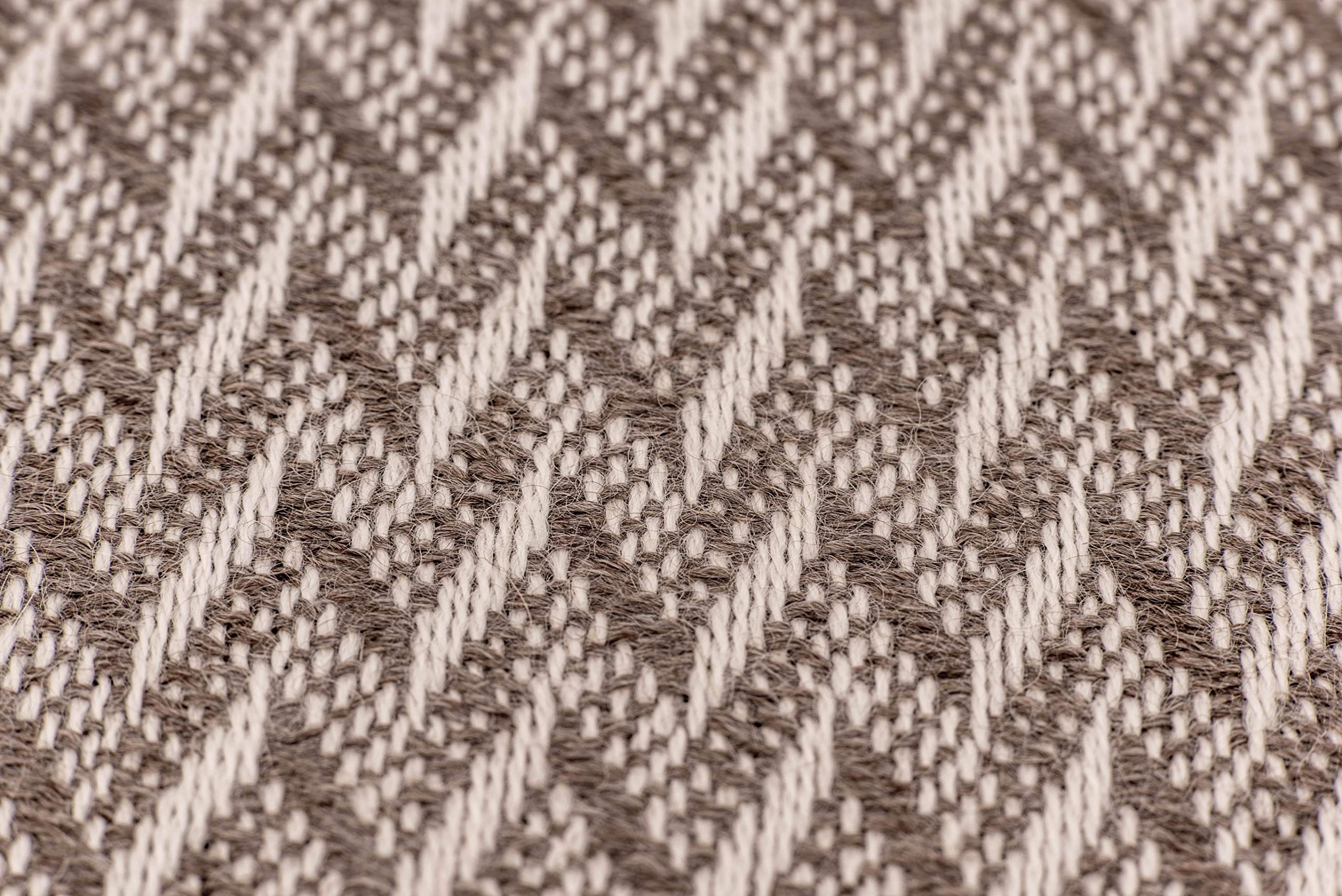 Rugged Andes Trading Company 100% Alpaca Wool Scarf - Natural (Grey and White)