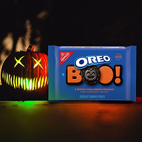 OREO Orange Creme Chocolate Sandwich Cookies, Limited Edition, Halloween Cookies, 3 Packs