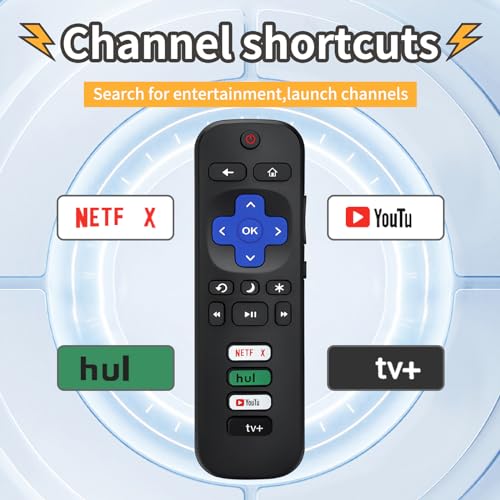 New Remote Control for Roku TV,Compatible TCL Roku/Hisense Roku/Onn Roku/Sharp Roku/Element Roku/Westinghouse Roku/Philips Roku/Insignia Roku/Jvc Roku/RCA Smart TVs 【2Pack 】