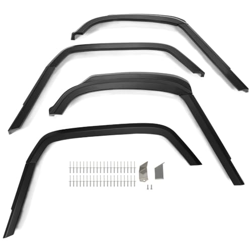 OTVPUCES 8pcs Fender Flares Front Rear Left Driver Right Passenger Plastic With Hardware SMT10773 5745440