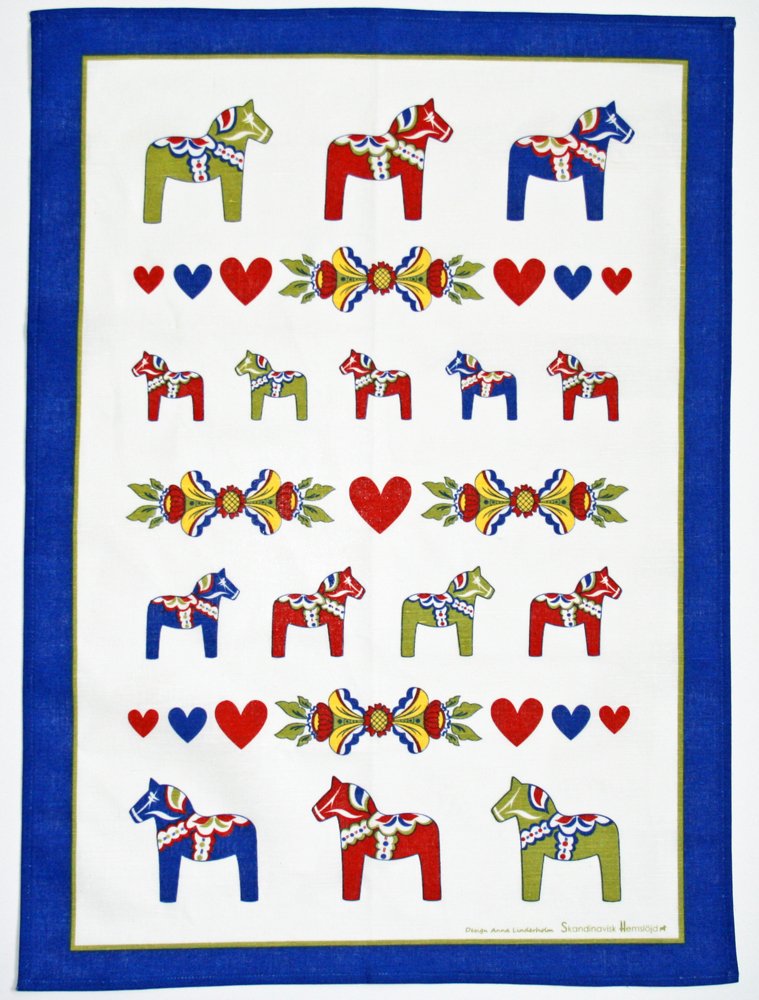 ScandinavianShoppe Dala Horse Kurbits Kitchen Towel