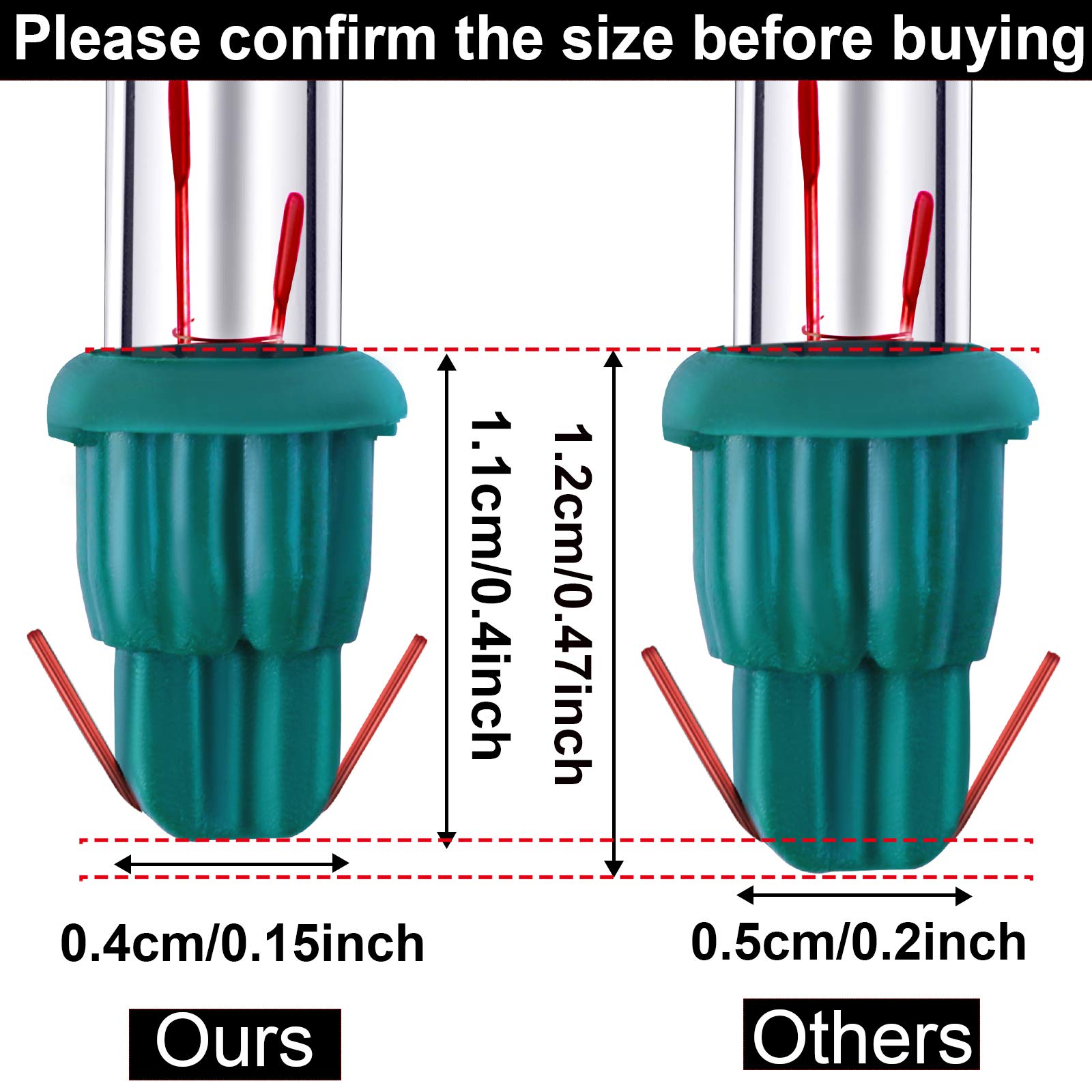 Ruisita Mini Christmas 2.5 Volt Replacement Light Bulbs with Base, 170 Ma, 0.42 Watt for Christmas Trees Decorative Light (120, Clear and Green)