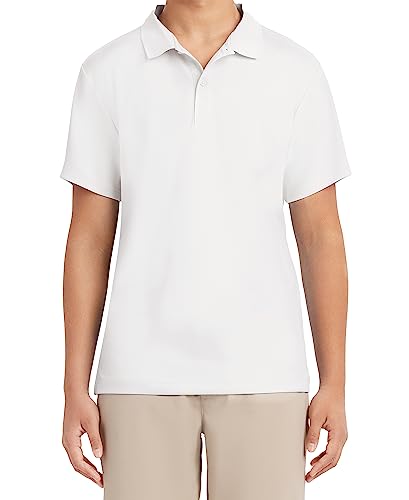 Nautica mens Uniform Short Sleeve Performance Polo Shirt, White, X-Large US