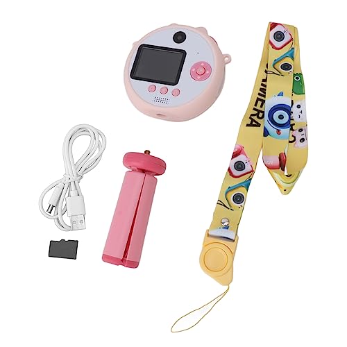 Portable Digital Camera Toy 8X Digital Zoom Cute Protective Case for Kids Selfie Camera for Birthday Gift (Pink)