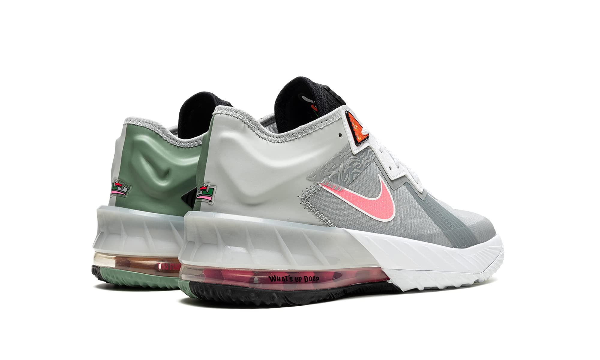 Nike Boy's Lebron XVIII Low (GS) (Big Kid) Light Smoke Grey/Sunset Pulse/Black/White 7 Big Kid M