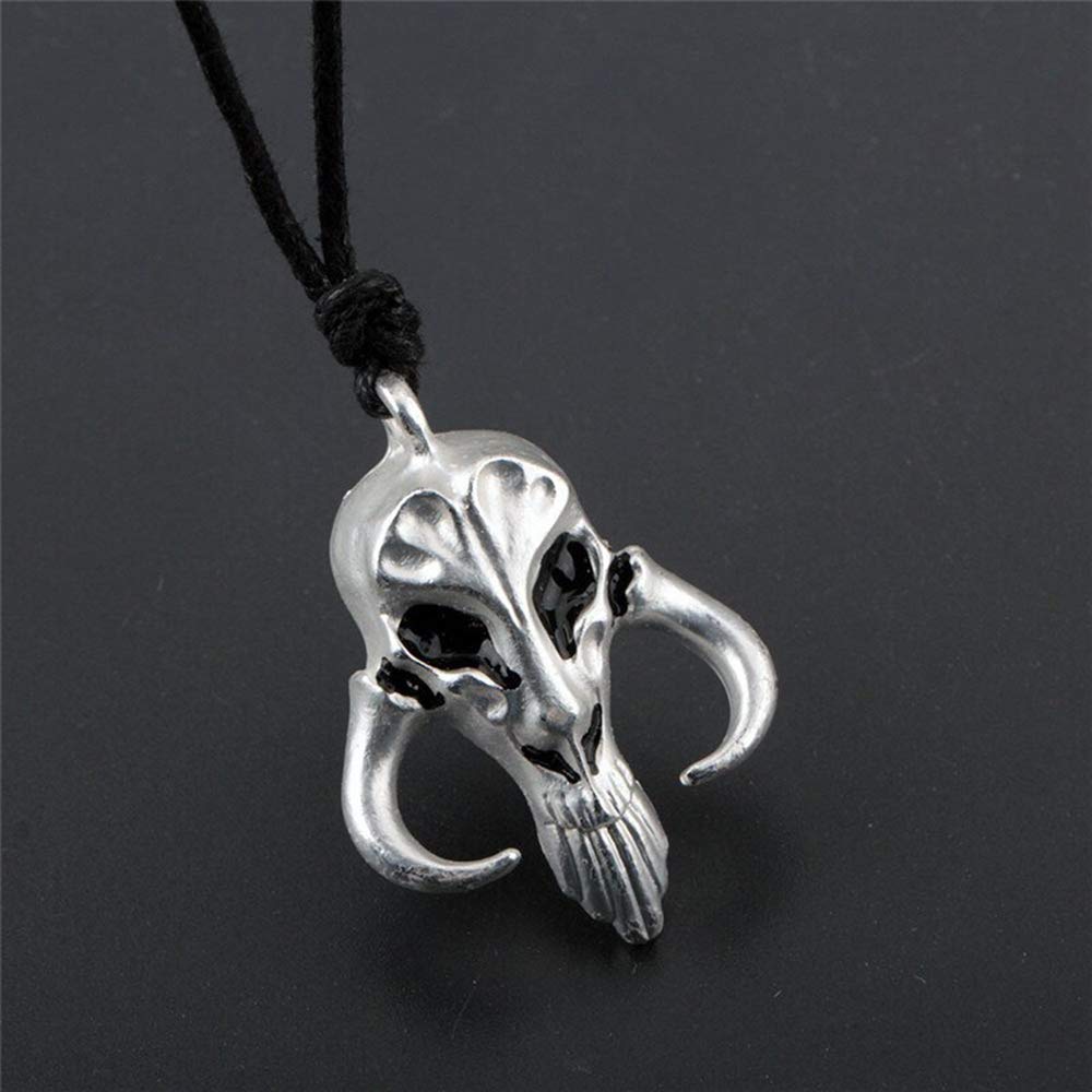 OfficialOtaku Mythosaur Skull Silver Pendant Necklace