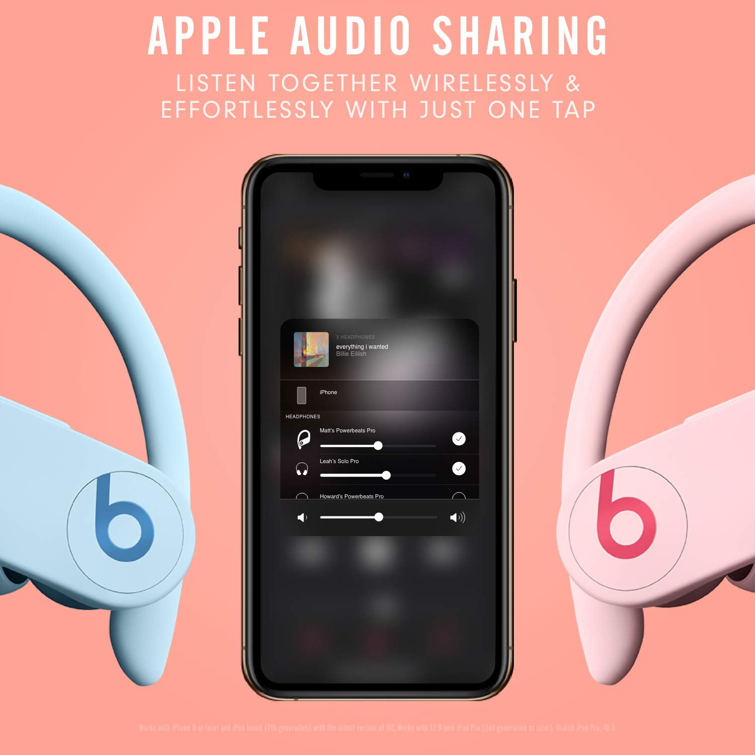 Powerbeats Pro Totally Wireless Earphones - Apple H1 Chip - Glacier Blue with AppleCare+ Bundle