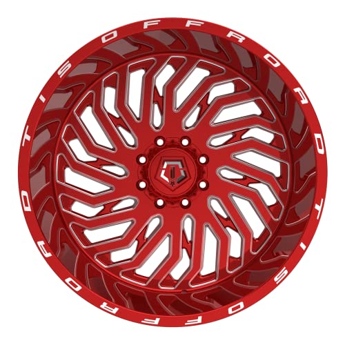 TIS 561RM Gloss Red Milled 26x14 6x135 / 6x5.5-76mm (561RM-2646876)