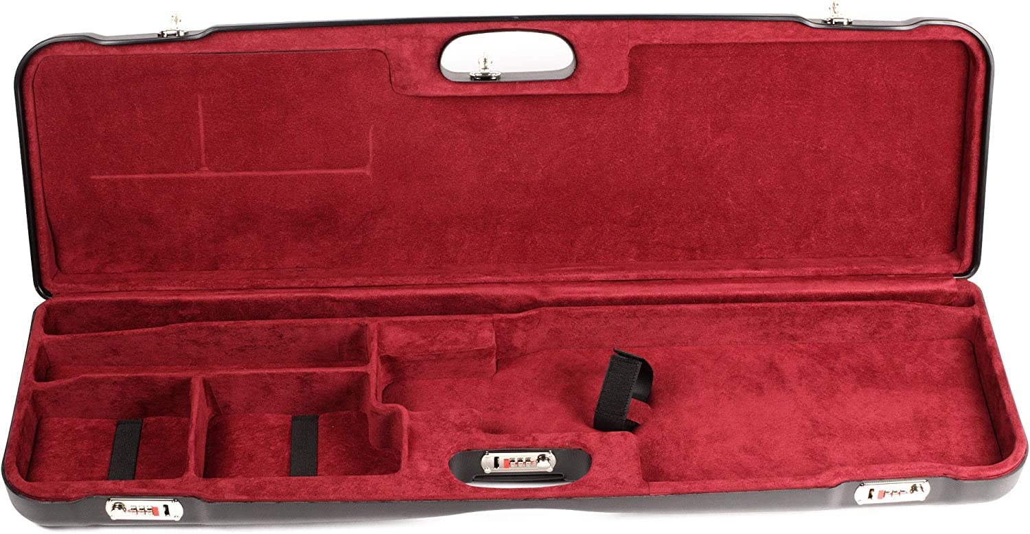 Negrini Cases 1657LR/5163 Luxury Shotgun Case for High Rib/1 Gun/1 Barrel up to 36-Inch/ABS/Barrel Vertical with Forend Off, Blue/Blue