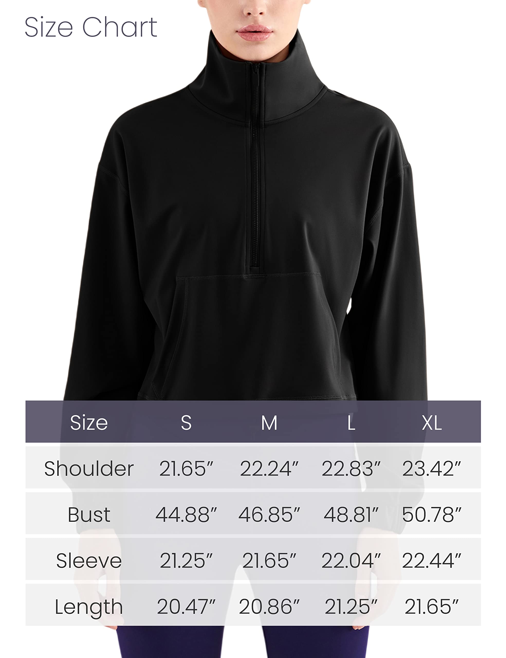 Tanming Women's Cropped Athletic Running Jacket Half Zip Pullover Workout Yoga Shirt (White-M)