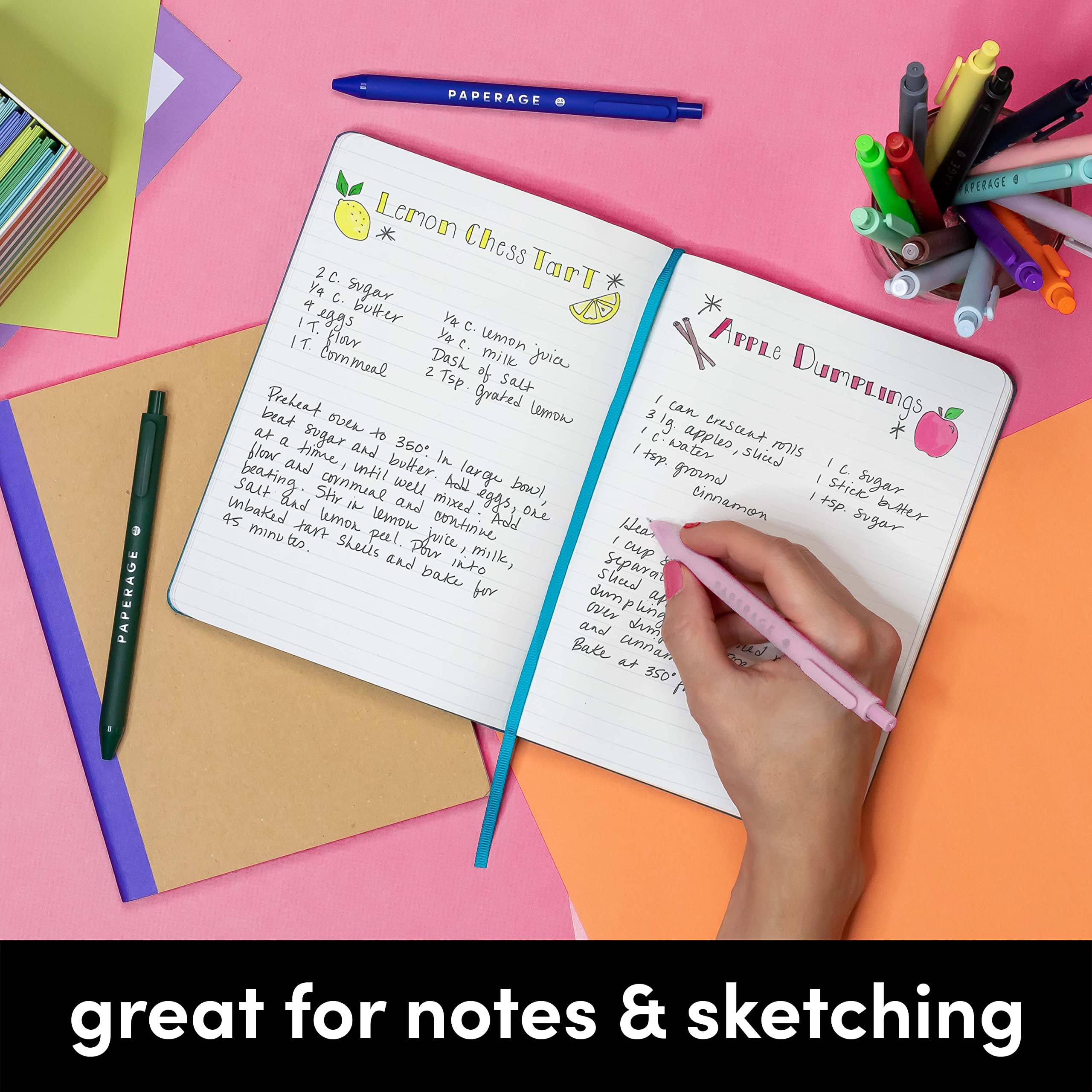 PAPERAGE Lined Journal Notebook, (Mustard Yellow), 160 Pages, Medium 5.7 inches x 8 inches - 100 GSM Thick Paper, Hardcover